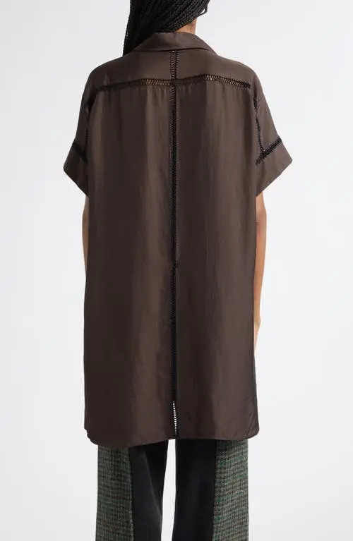 DIOTIMA Timour Silk Shirt With Crochet Trim