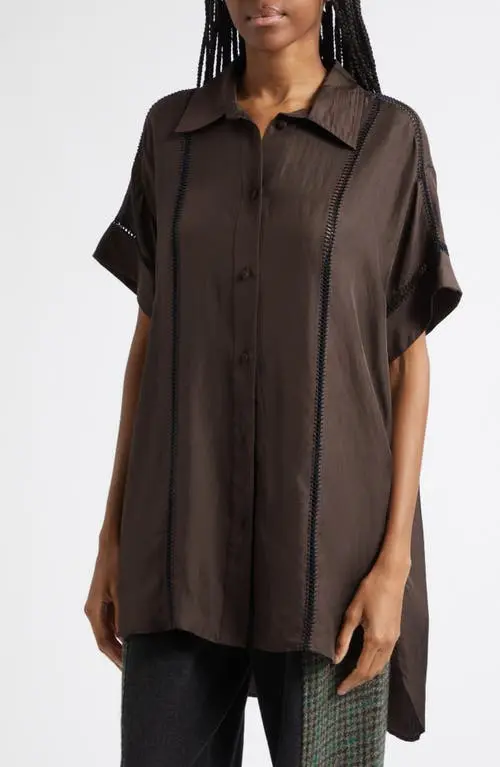 DIOTIMA Timour Silk Shirt With Crochet Trim