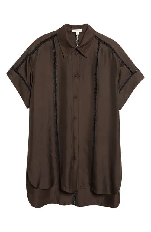 DIOTIMA Timour Silk Shirt With Crochet Trim
