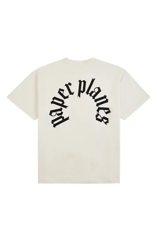 PAPER PLANES Gothic Logo Graphic T-shirt