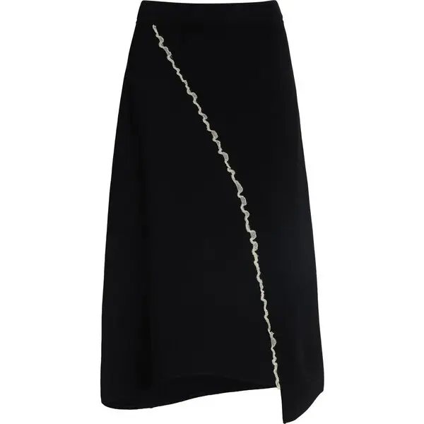 ASHLYN Felix Asymmetric Ruffle Trim Skirt