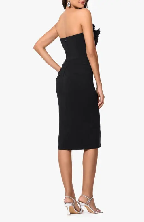 XSCAPE EVENINGS Strapless Ruffle Cocktail Dress
