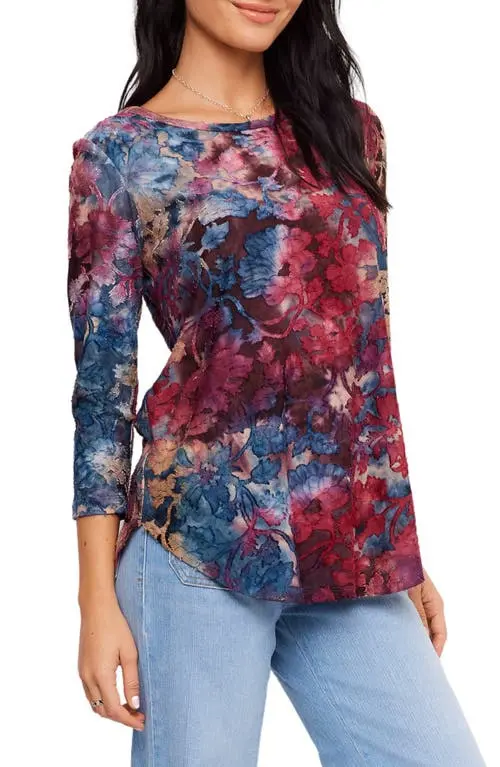 Karen Kane Floral Shirttail Top