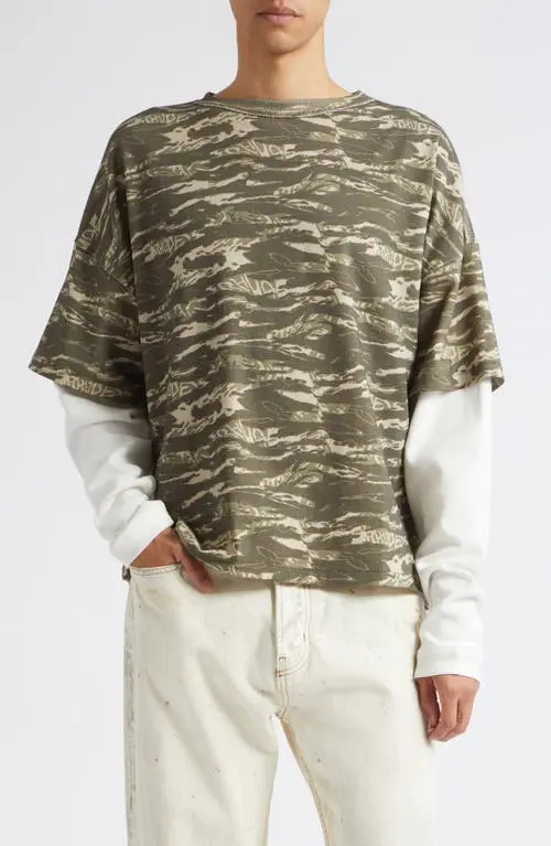 Rhude Tiger Camo Double Layer T-shirt