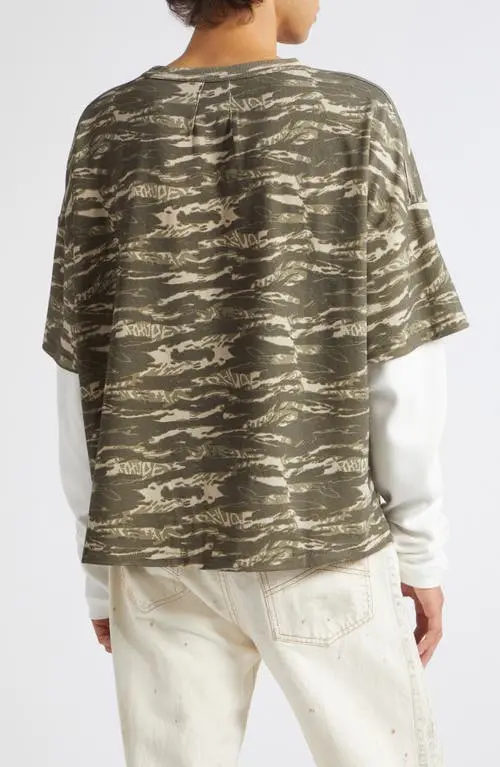 Rhude Tiger Camo Double Layer T-shirt