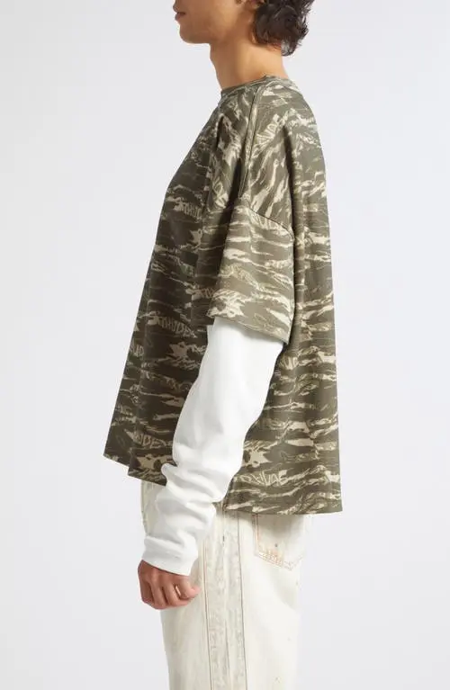 Rhude Tiger Camo Double Layer T-shirt