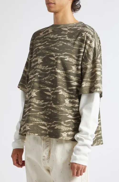 Rhude Tiger Camo Double Layer T-shirt