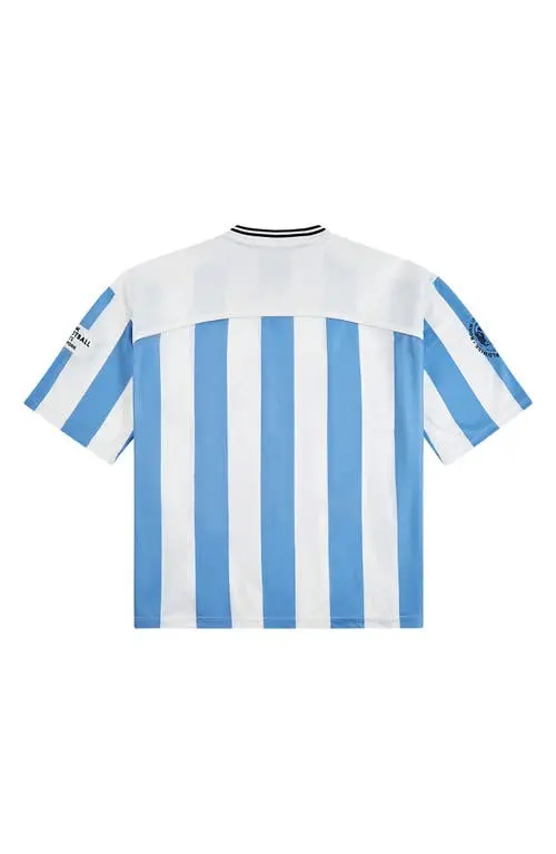 PAPER PLANES Striped Football Jersey