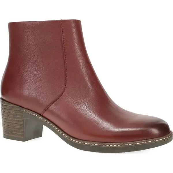 Dansko Meryll Leather Bootie - Sangria