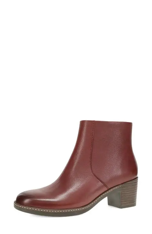 Dansko Meryll Leather Bootie - Sangria