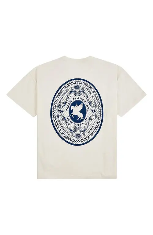PAPER PLANES Emblem Graphic T-shirt