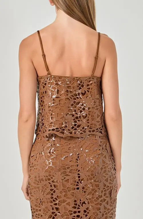 Endless Rose Sequin Floral Lace Cami Top