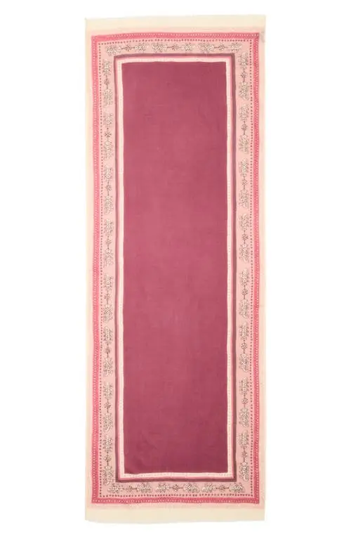 Echo Embroidered Rug Wrap - Mulled Wine