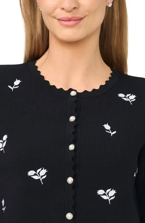 CECE DUPRAZ Embroidered Cardigan
