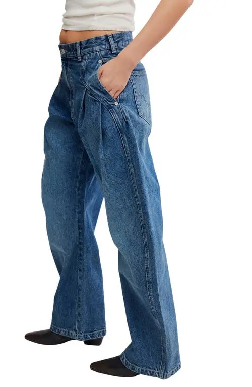 Free People Low Rise Wide Leg Jeans