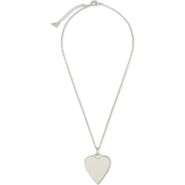 Sterling Forever Polished Heart Pendant Necklace - Silver