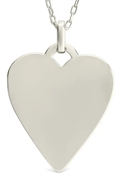 Sterling Forever Polished Heart Pendant Necklace - Silver