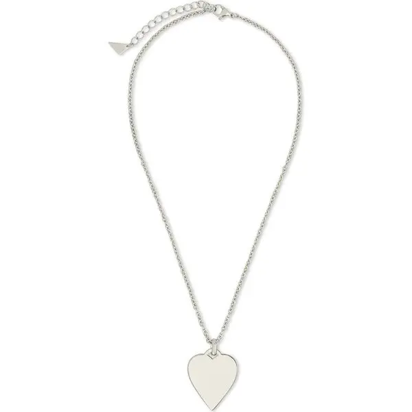 Sterling Forever Polished Heart Pendant Necklace - Silver