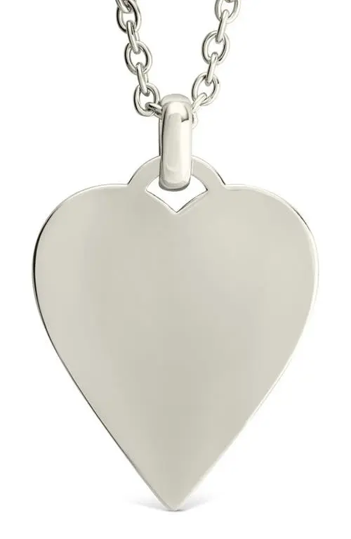 Sterling Forever Polished Heart Pendant Necklace - Silver