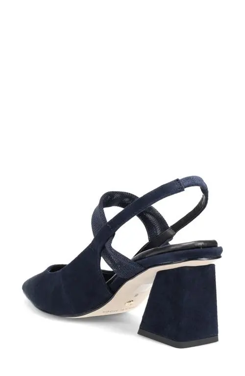 Pelle Moda Imelde Slingback Pointed Toe Mary Jane Pump - Midnight