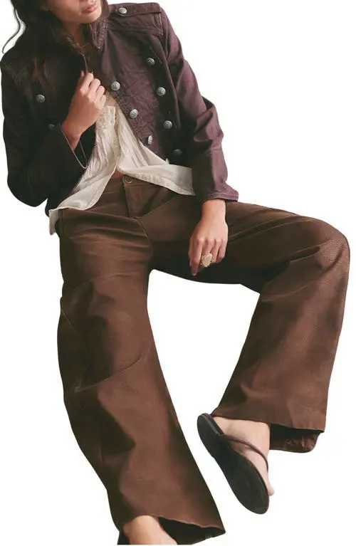 Free People Spotlight Wide-leg Faux Leather Trousers