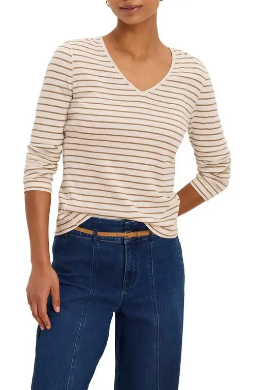 NIC+ZOE Striped V Neck T-shirt