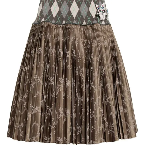 CHOPOVA LOWENA Crescent Pleated Midi Skirt