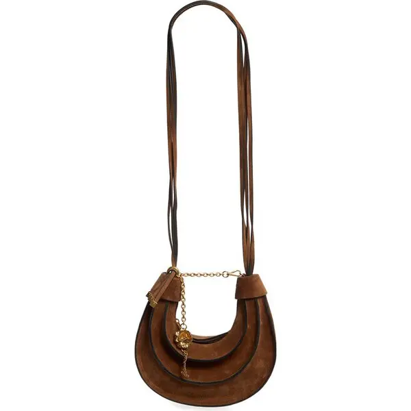 Farm Rio Small Banana Leather Hobo Bag - New Walnut