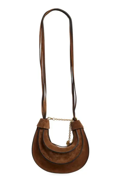 Farm Rio Small Banana Leather Hobo Bag - New Walnut