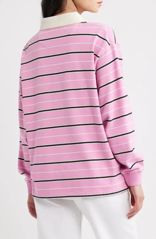 DAMSON MADDER Remie Long Sleeve Striped Rugby Shirt