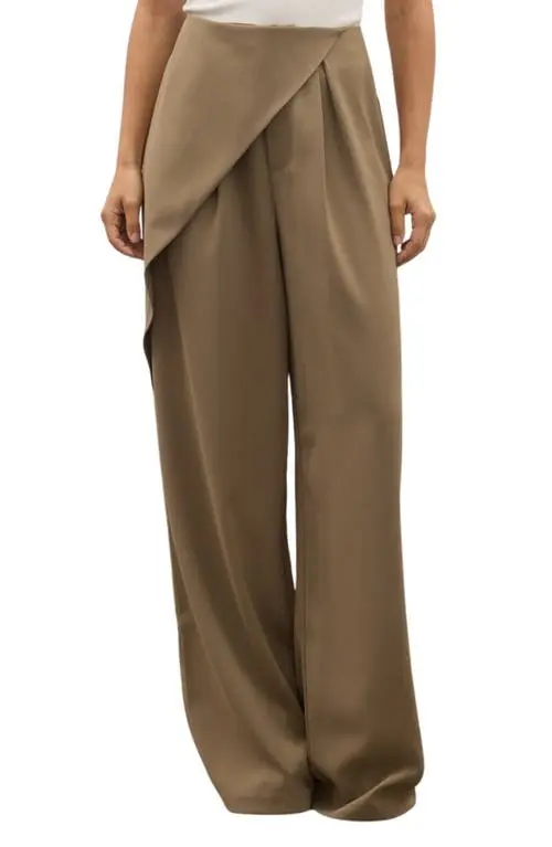 BAYSE Rue Wrap Wide Leg Pants - Dune
