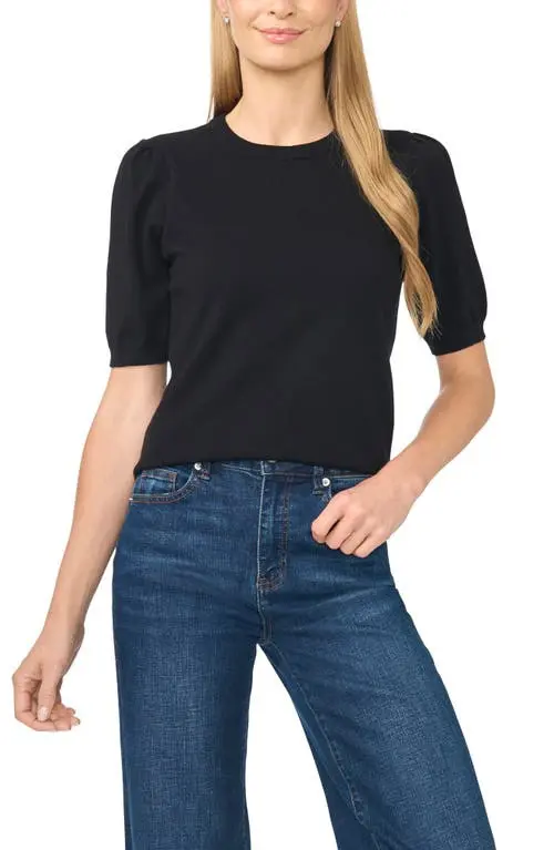 CECE DUPRAZ Puff Sleeve Sweater - Rich Black