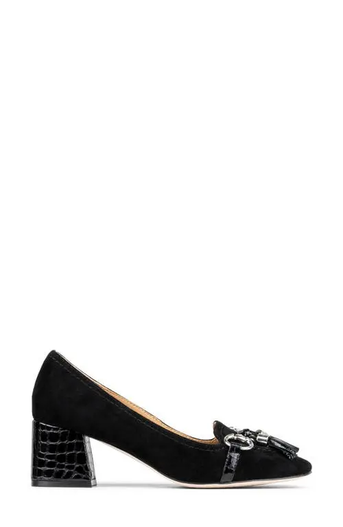 DONALD PLINER Nancie Leather Tassel Pump - Black