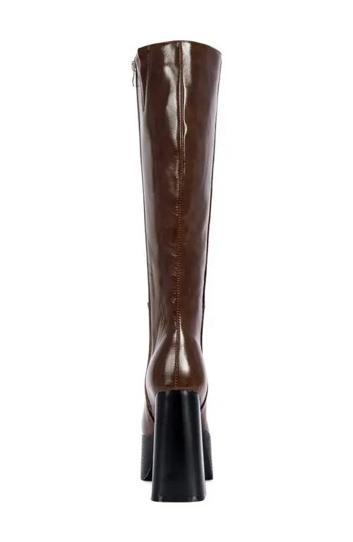 AZALEA WANG Augustine Knee High Faux Leather Boot