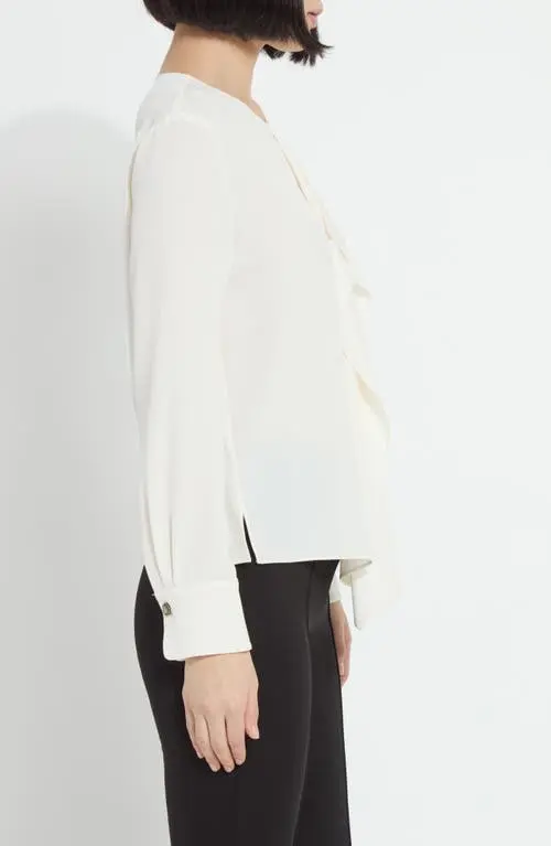 Lyssé Celeste Flounced Blouse