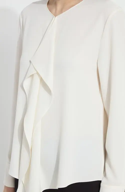 Lyssé Celeste Flounced Blouse