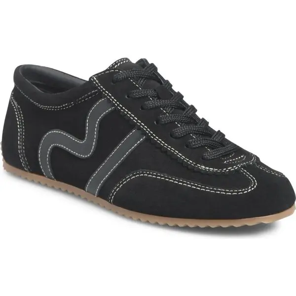 SOFFT Aubree Lace-up Suede Sneakers - Black