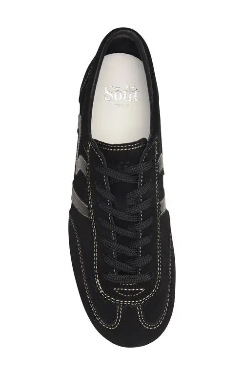 SOFFT Aubree Lace-up Suede Sneakers - Black