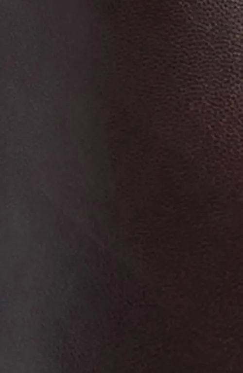 Helmut Lang Glossy Leather Biker Jacket With Funnel Neck - Saddle