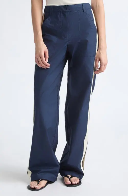 TWP Isabelle Side Stripe Pants - Midnight