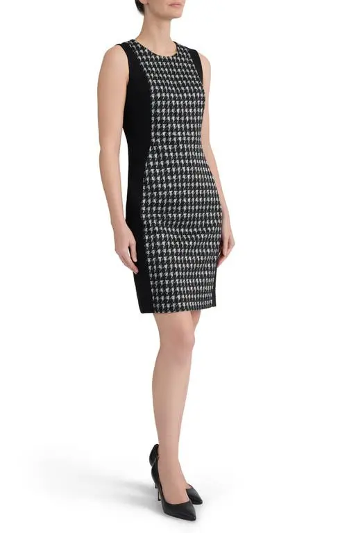 KASPER Houndstooth Sheath Dress