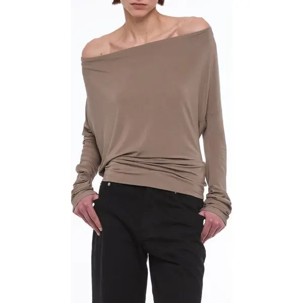 Helmut Lang Long Sleeve Cowl Back Top - Fallen Rock