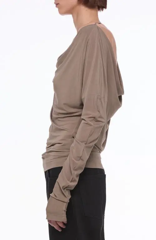 Helmut Lang Long Sleeve Cowl Back Top - Fallen Rock