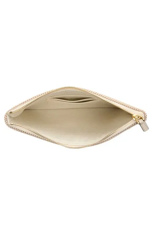Valentino Garavani Vlogo Signature Medium Floral Embroidered Flat Pouch