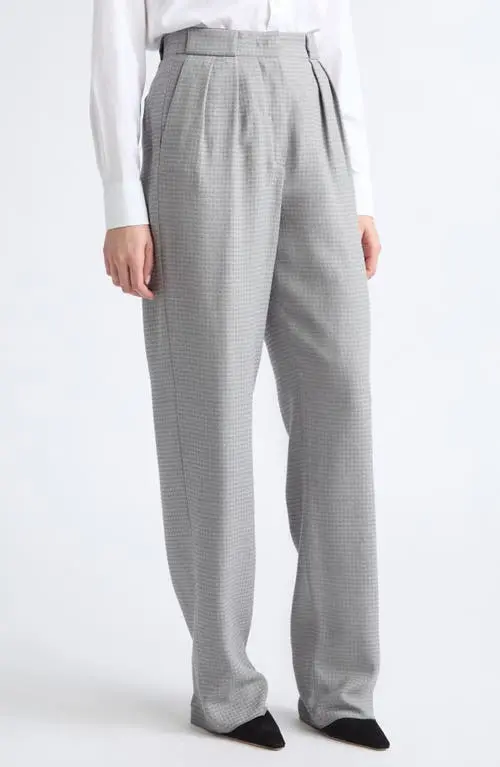 Emporio Armani Pleated Virgin Wool Blend Trousers
