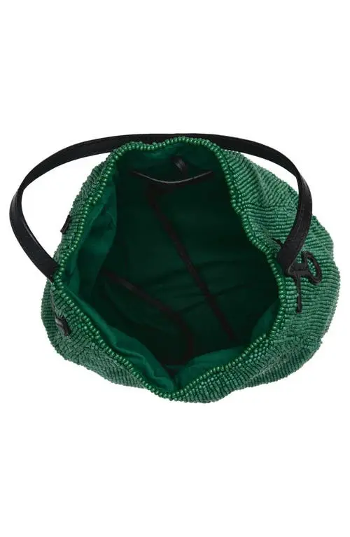 JW Anderson Small Bulb Beaded Leather Hobo Bag