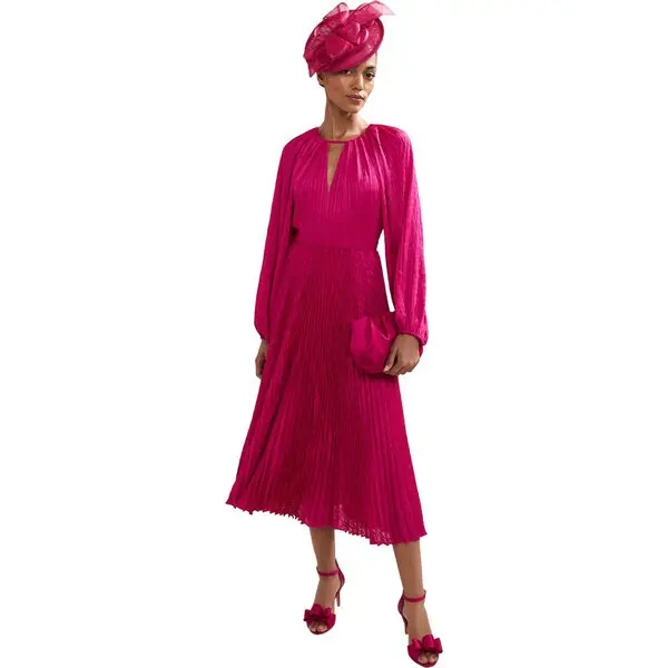 PHASE EIGHT Faye Textured Pleat Dress