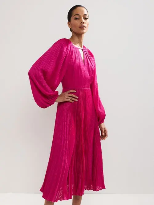 PHASE EIGHT Faye Textured Pleat Dress