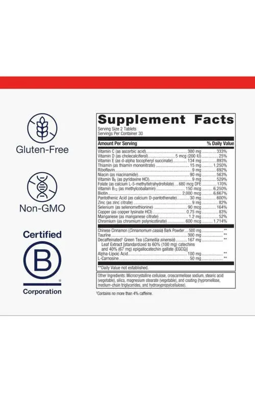 METAGENICS Metaglycemx Carbohydrate Metabolism Support Supplement 60 Count