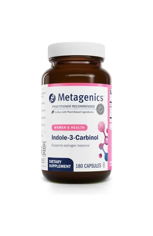 METAGENICS Indole-3-carbinol Estrogen Balance Support Supplement 180 Capsules